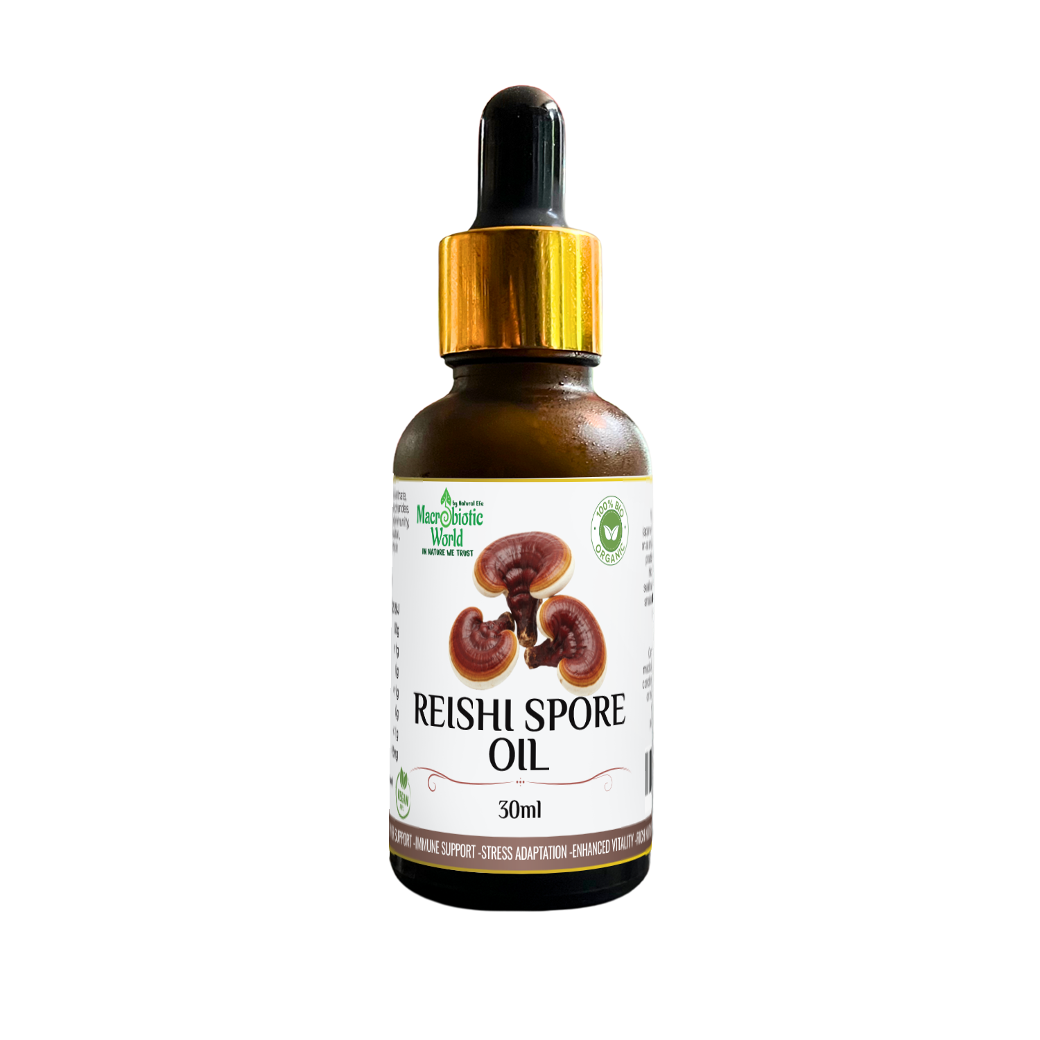 Reishi Spore Oil Organic Bio | Mushroom of Immortality – Macrobiotic World
