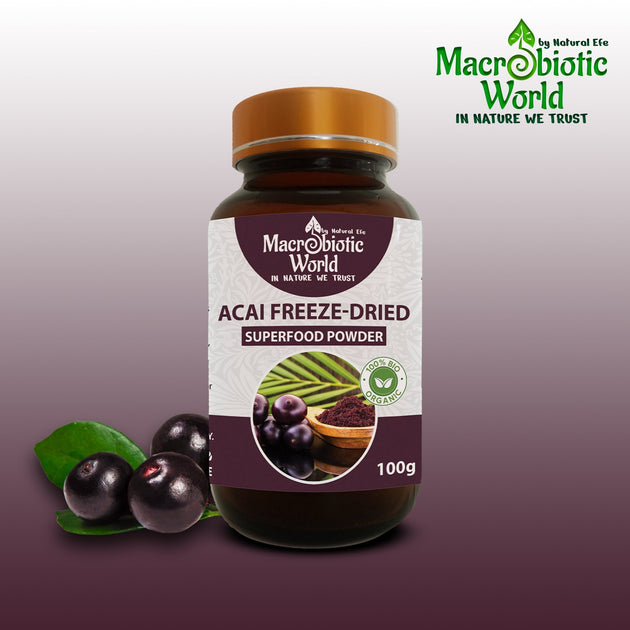 Freeze Dried Acai Berry Superfood Powder - Organic Bio – Macrobiotic World
