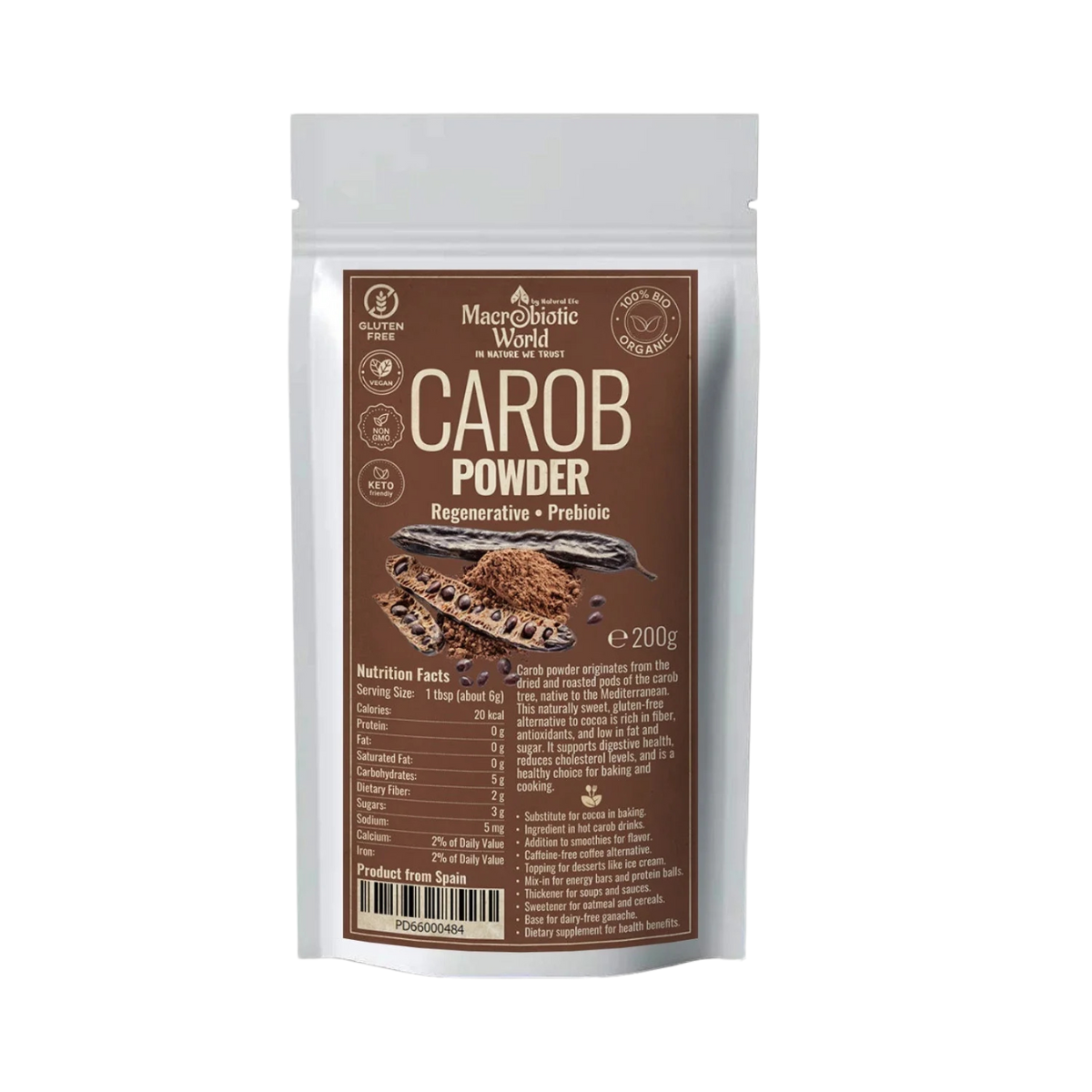 Carob Powder - Organic Bio – Macrobiotic World