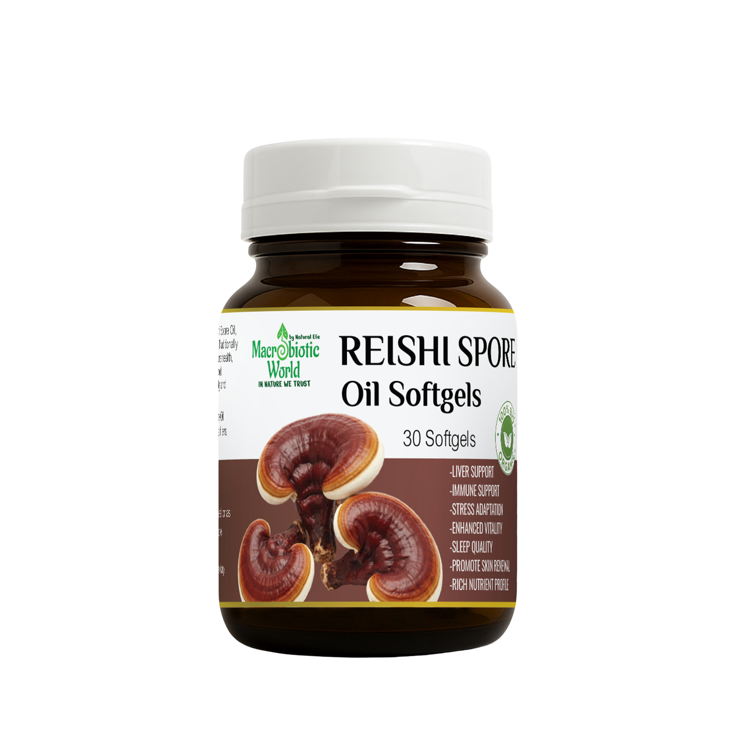 Reishi Spore Oil Softgels Organic Bio | Immune Support – Macrobiotic World